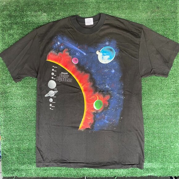 Hanes | Shirts | Vintage 9s Solar System Shirt Space Planets Science ...